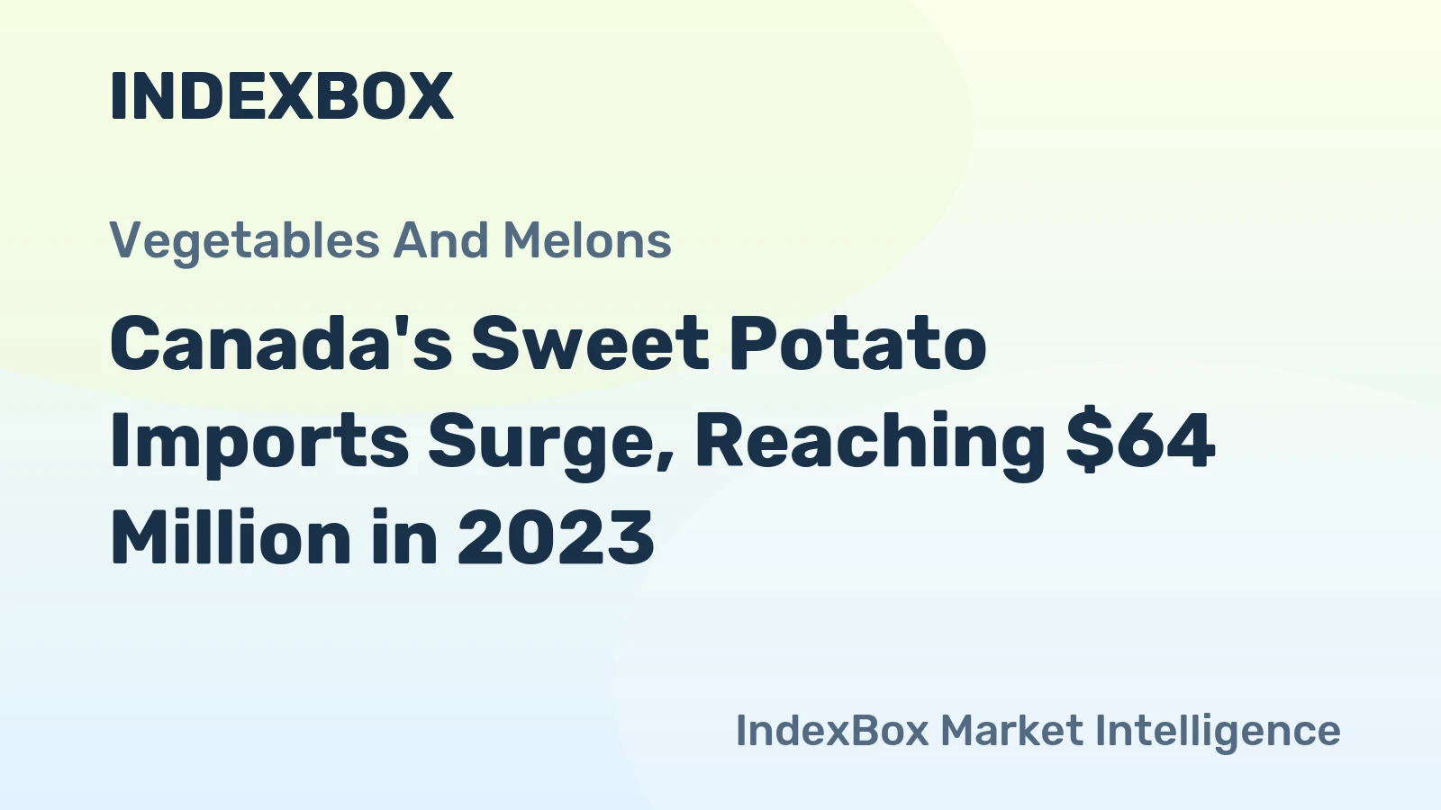 Canada's Sweet Potato Imports Surge, Reaching $64 Million in 2023