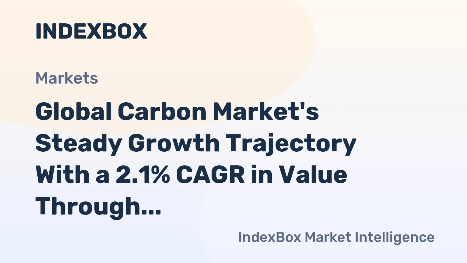 Global Carbon Market's Steady Growth Trajectory With a 2.1% CAGR in Value Through 2035