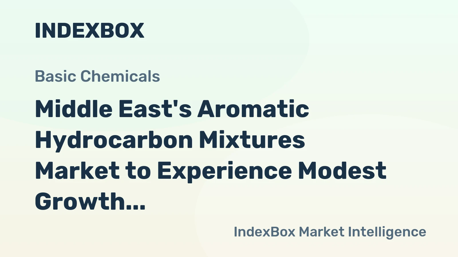 Middle East's Aromatic Hydrocarbon Mixtures Market to Experience Modest Growth with Market Volume of 3.9M Tons and Market Value of $3.7B by 2035
