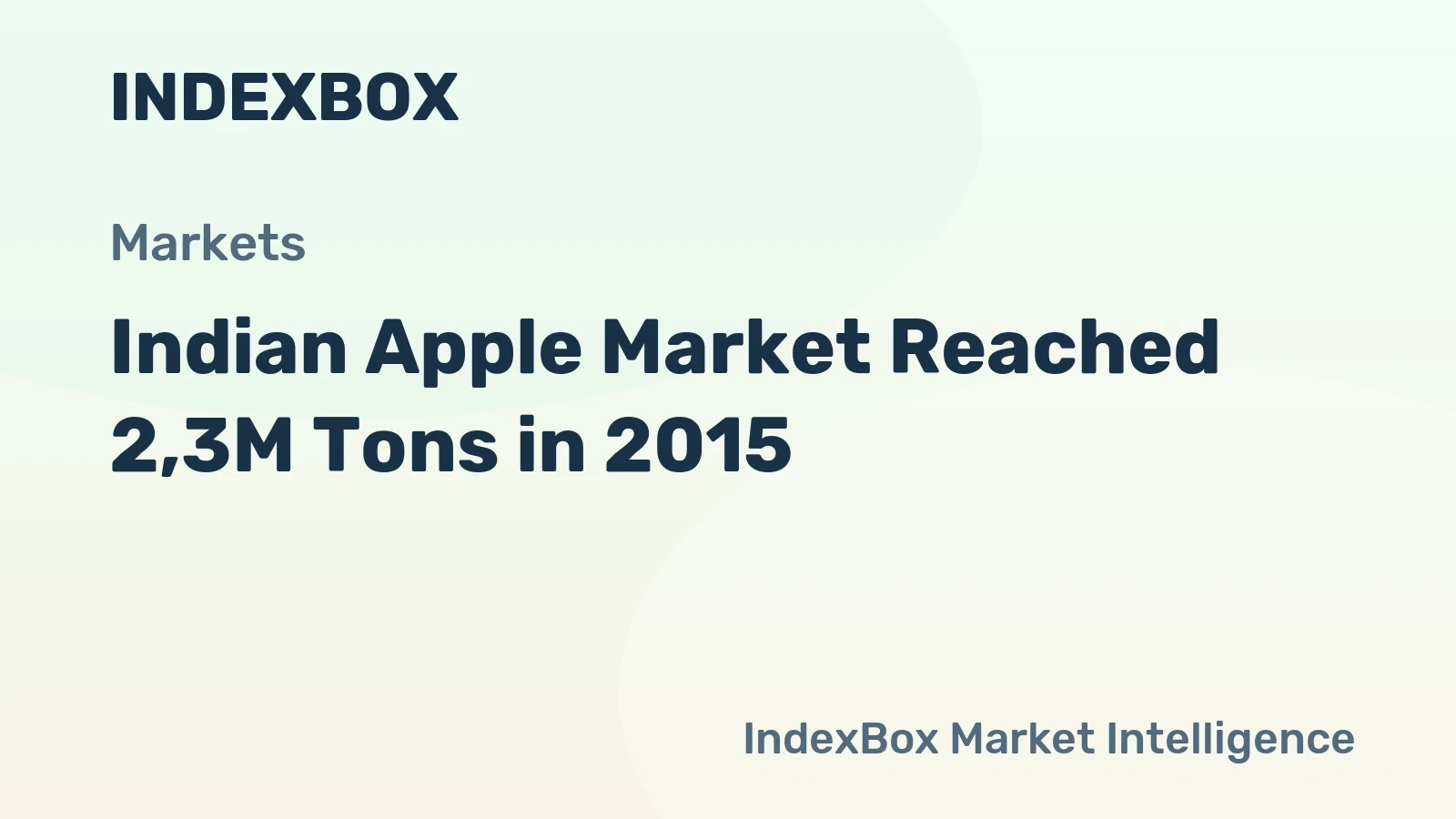 Indian Apple Market Reached 2,3M Tons in 2015