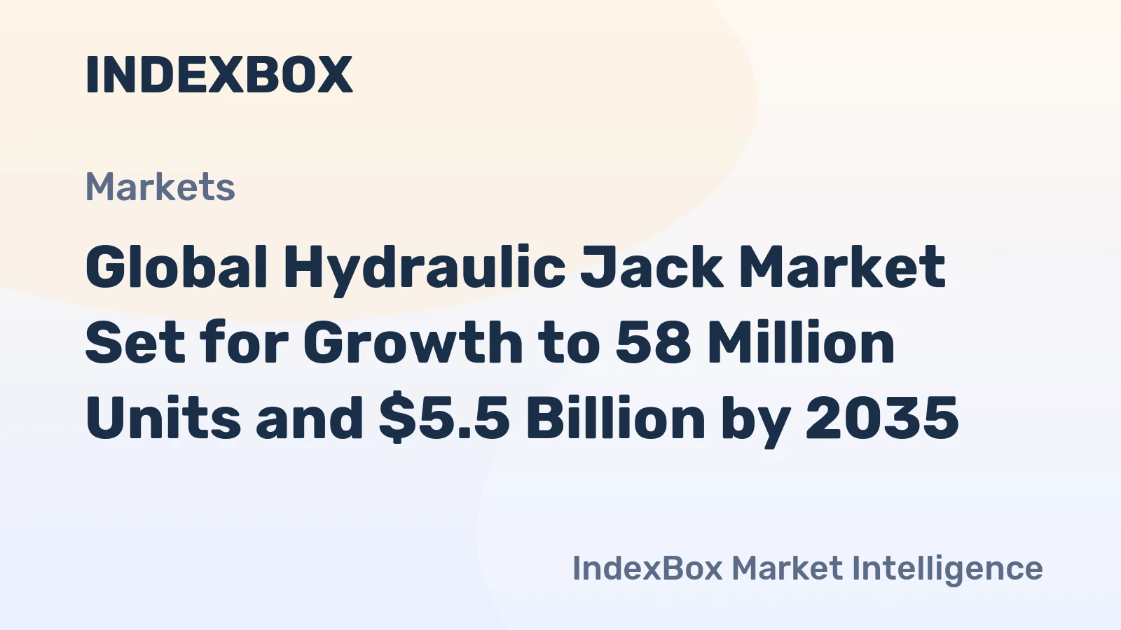 Global Hydraulic Jack Market Set for Growth to 58 Million Units and $5.5 Billion by 2035