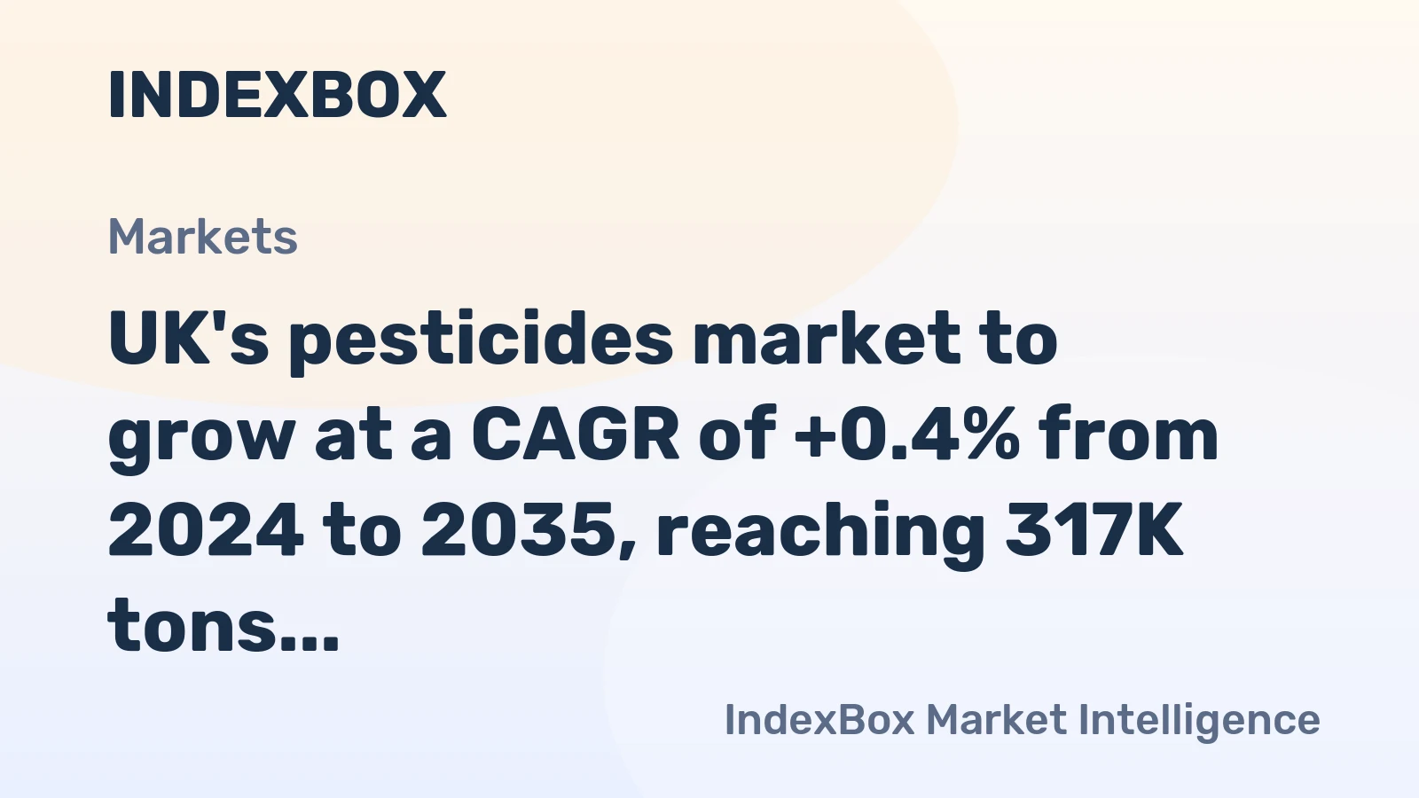 UK's pesticides market to grow at a CAGR of +0.4% from 2024 to 2035, reaching 317K tons in volume and $3B in value by 2035