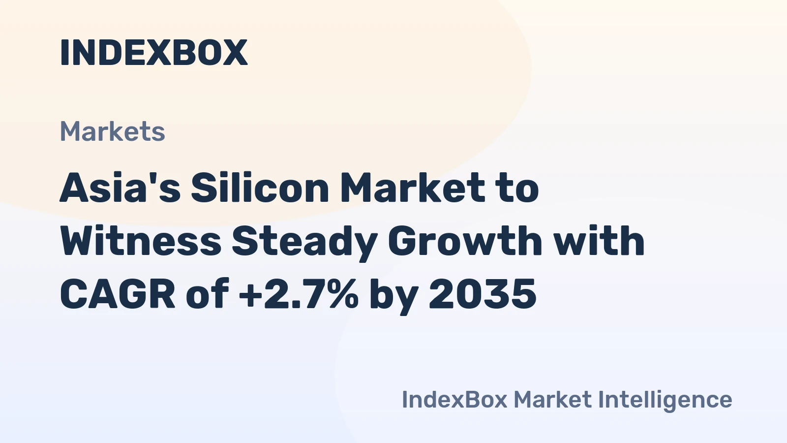 Asia's Silicon Market to Witness Steady Growth with CAGR of +2.7% by 2035