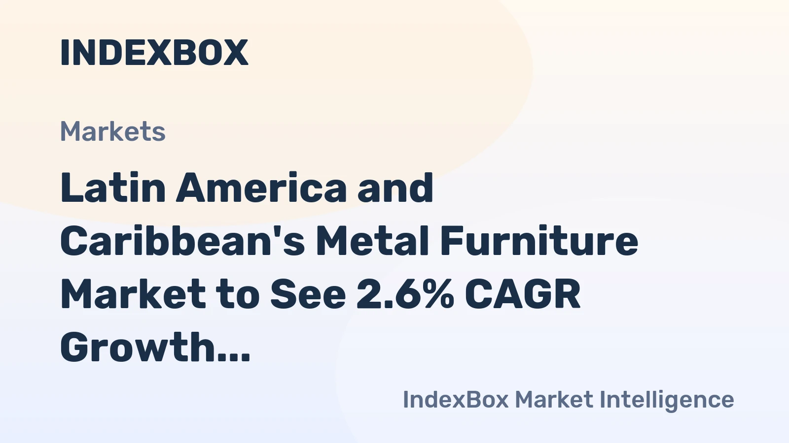 Latin America and Caribbean's Metal Furniture Market to See 2.6% CAGR Growth Through 2035