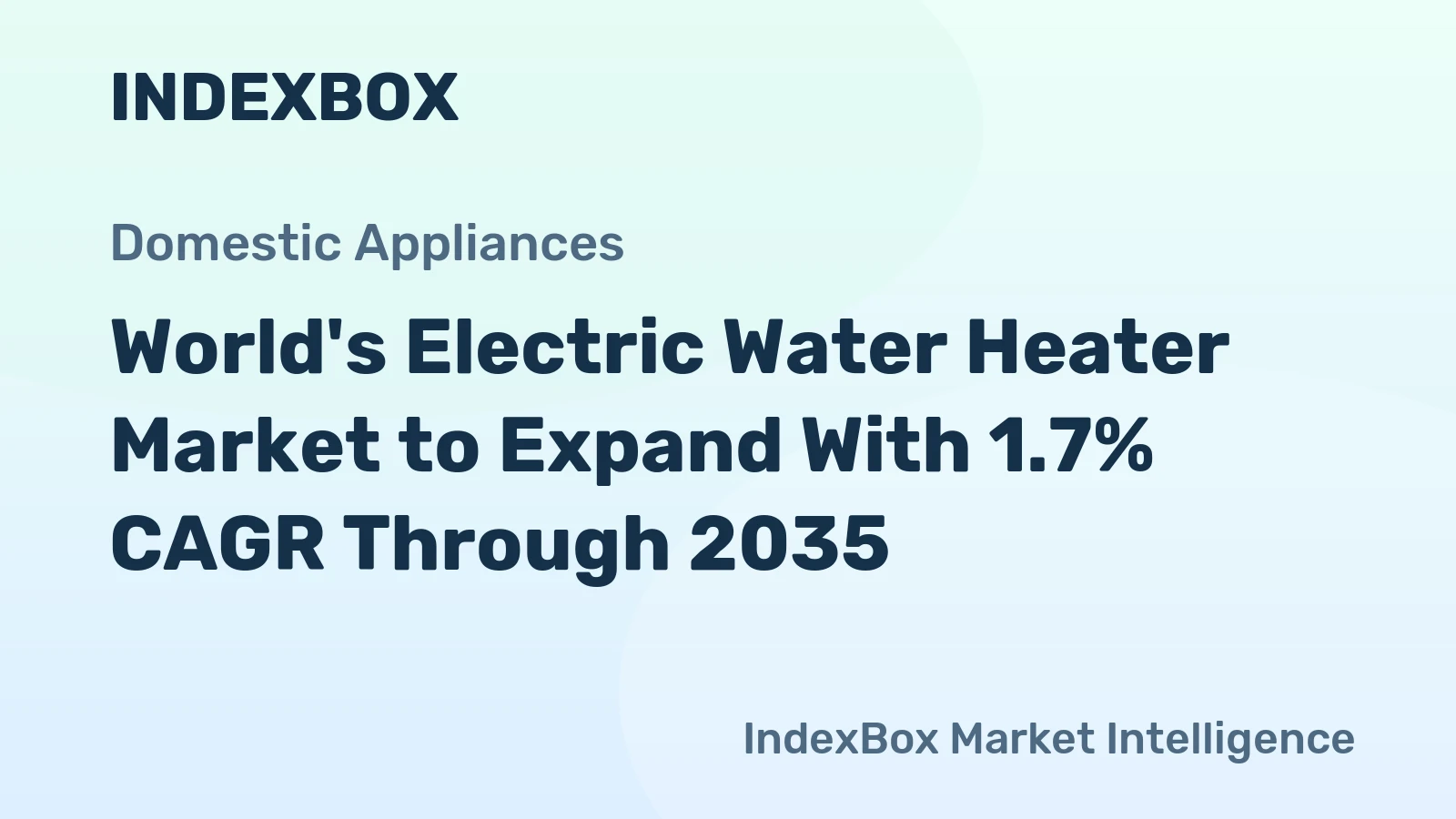 World's Electric Water Heater Market to Expand With 1.7% CAGR Through 2035