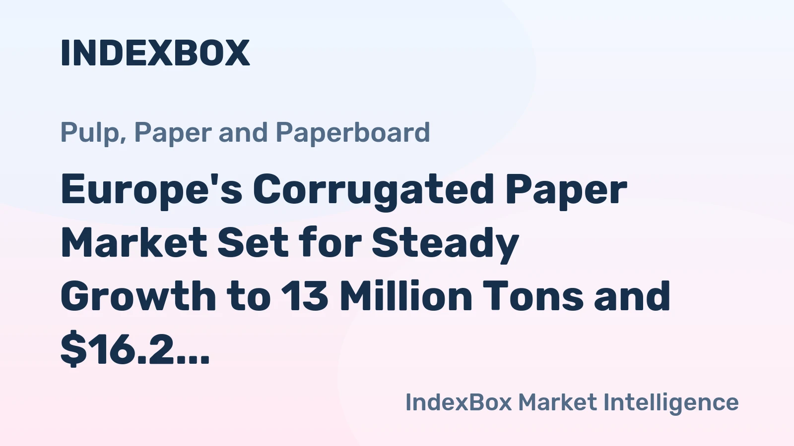 Europe's Corrugated Paper Market Set for Steady Growth to 13 Million Tons and $16.2 Billion by 2035