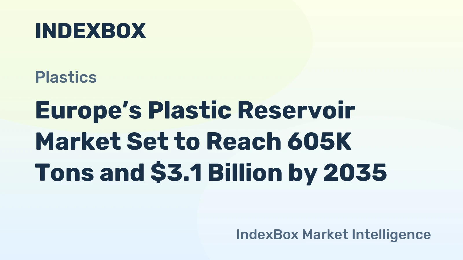 Europe’s Plastic Reservoir Market Set to Reach 605K Tons and $3.1 Billion by 2035