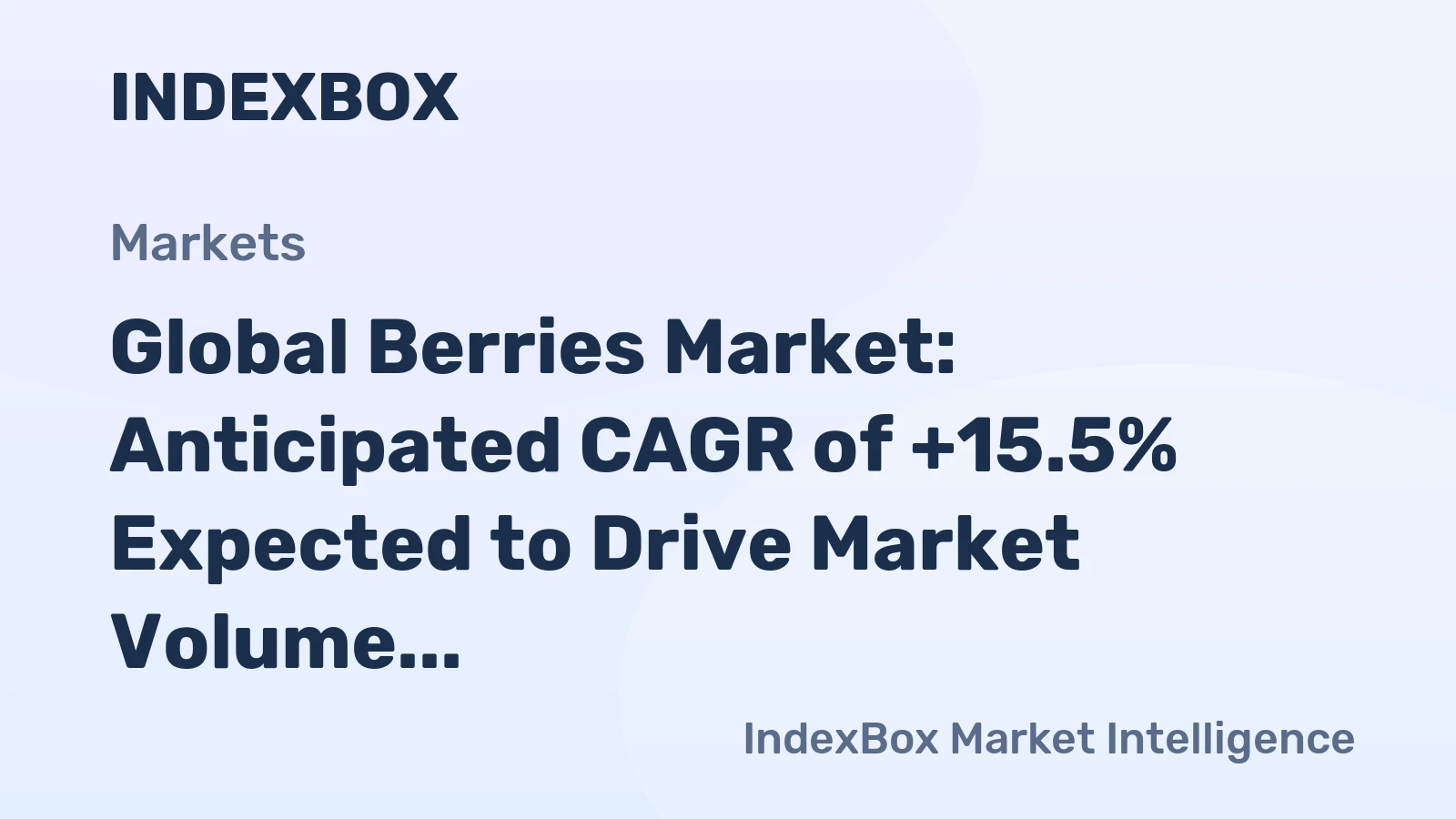 Global Berries Market: Anticipated CAGR of +15.5% Expected to Drive Market Volume to 20M Tons by 2035