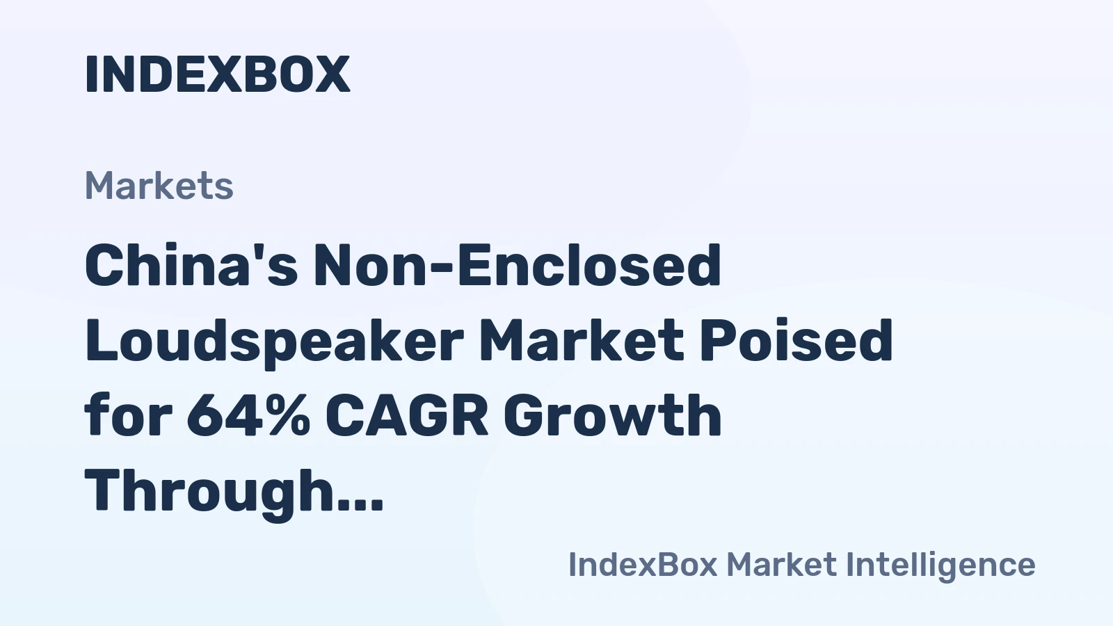 China's Non-Enclosed Loudspeaker Market Poised for 64% CAGR Growth Through 2035