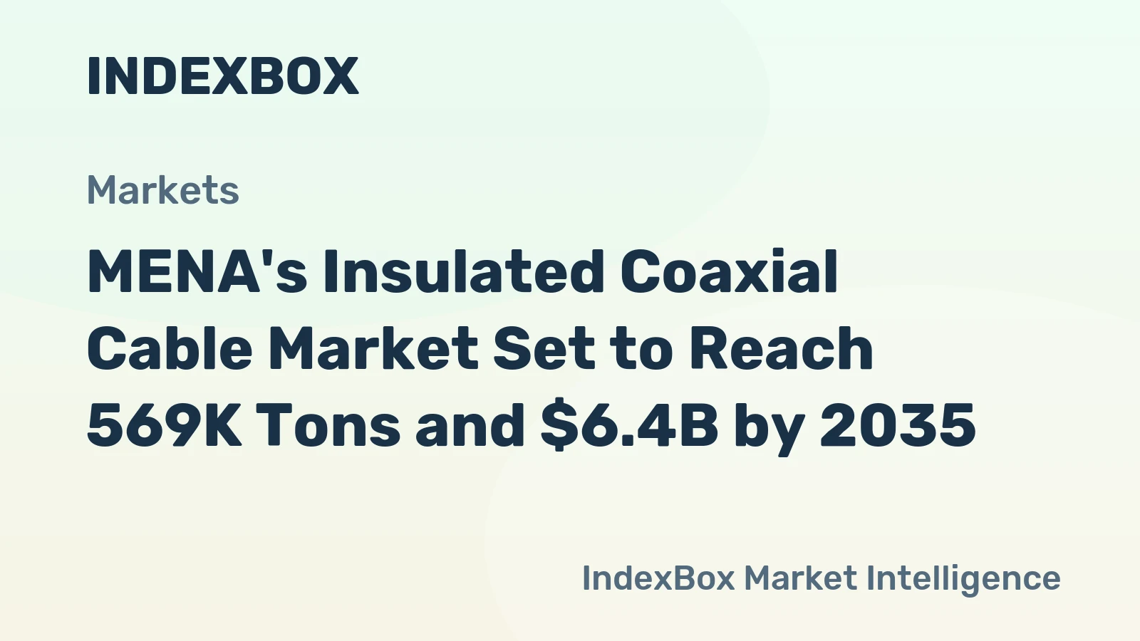 MENA's Insulated Coaxial Cable Market Set to Reach 569K Tons and $6.4B by 2035