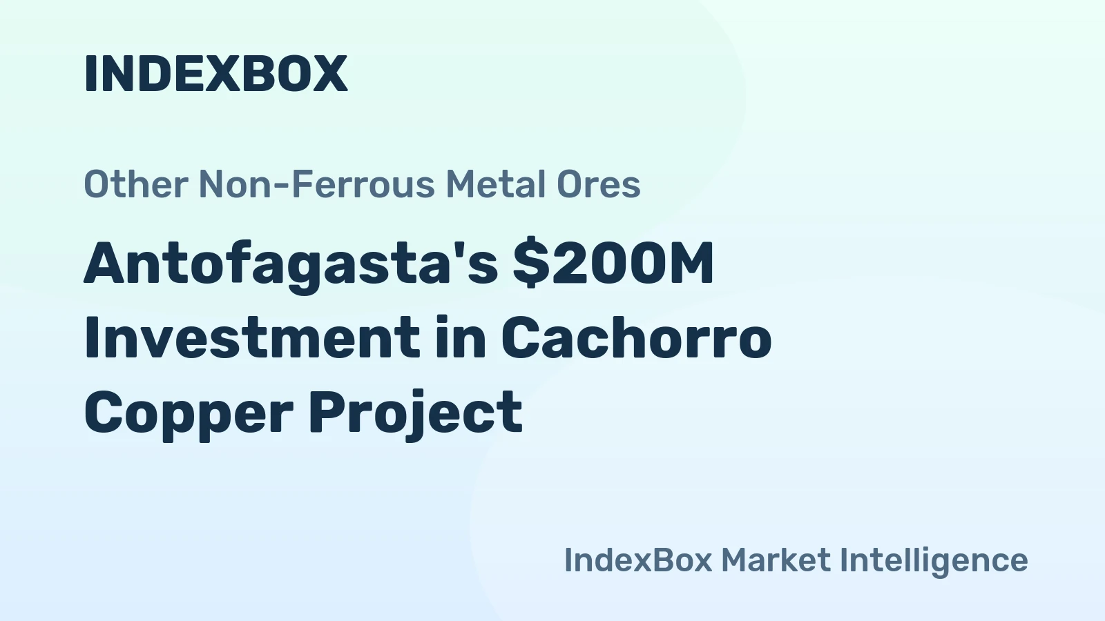 Antofagasta's $200M Investment in Cachorro Copper Project