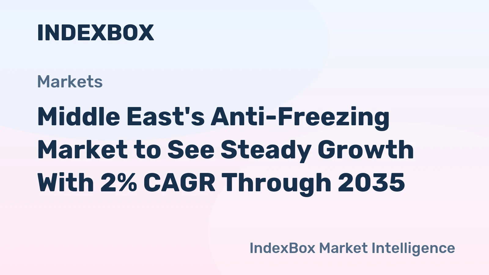 Middle East's Anti-Freezing Market to See Steady Growth With 2% CAGR Through 2035