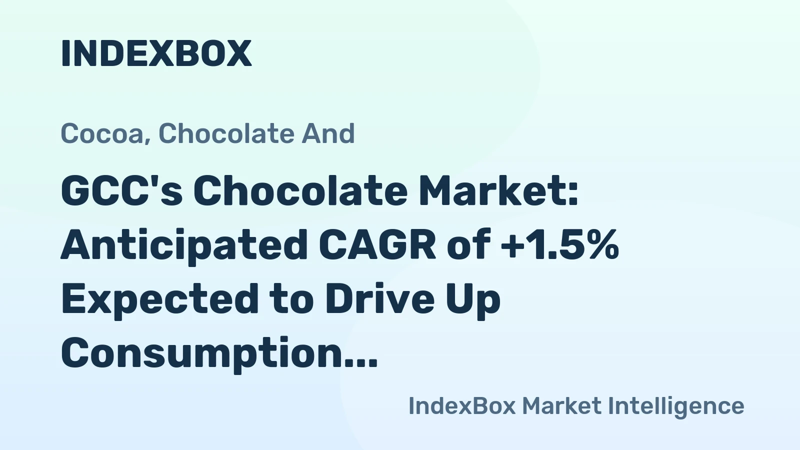 GCC's Chocolate Market: Anticipated CAGR of +1.5% Expected to Drive Up Consumption Trends