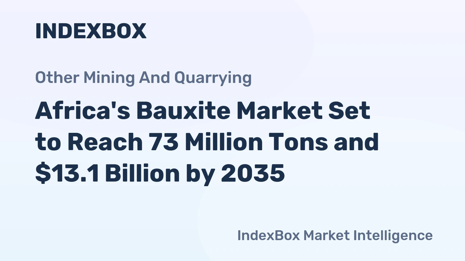 Africa's Bauxite Market Set to Reach 73 Million Tons and $13.1 Billion by 2035