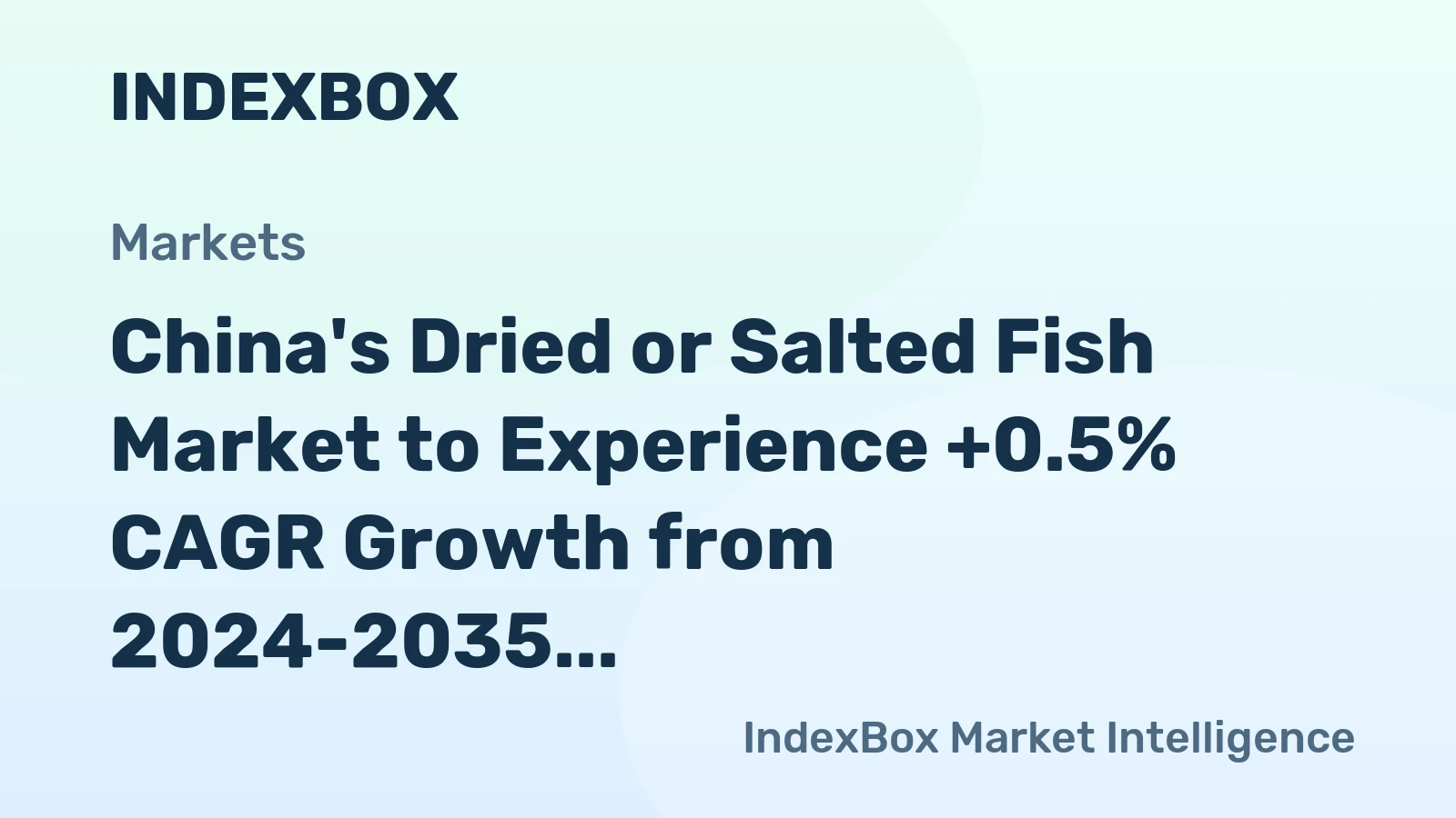 China's Dried or Salted Fish Market to Experience +0.5% CAGR Growth from 2024-2035