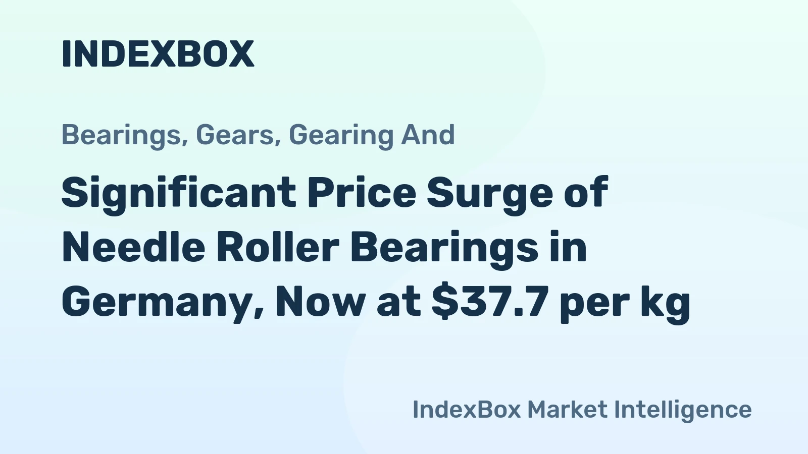 Significant Price Surge of Needle Roller Bearings in Germany, Now at $37.7 per kg