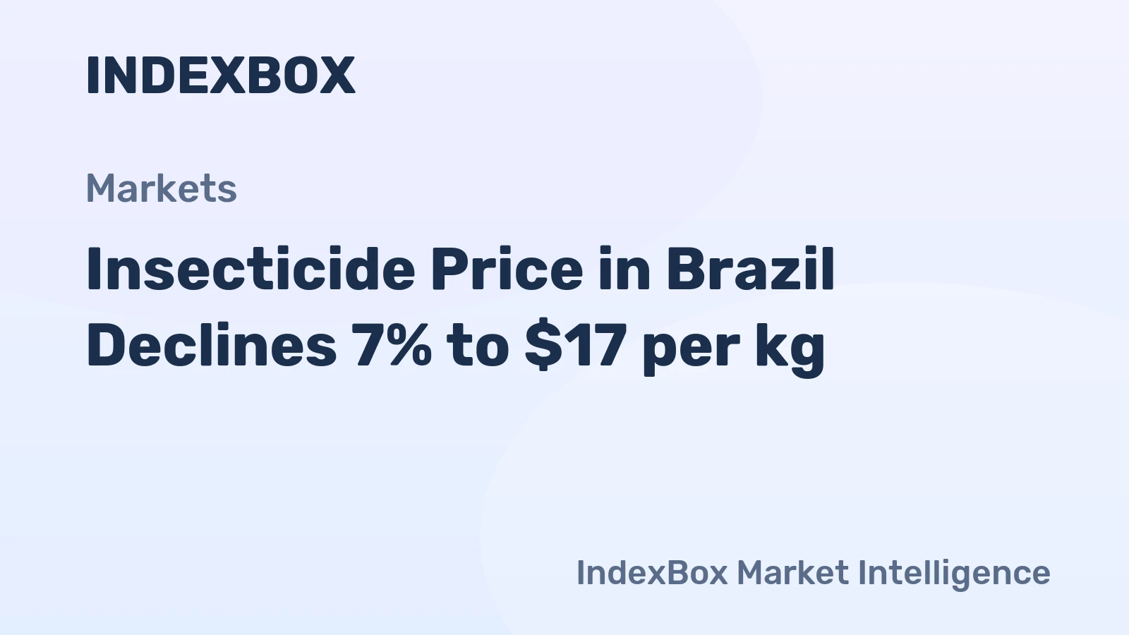 Insecticide Price in Brazil Declines 7% to $17 per kg