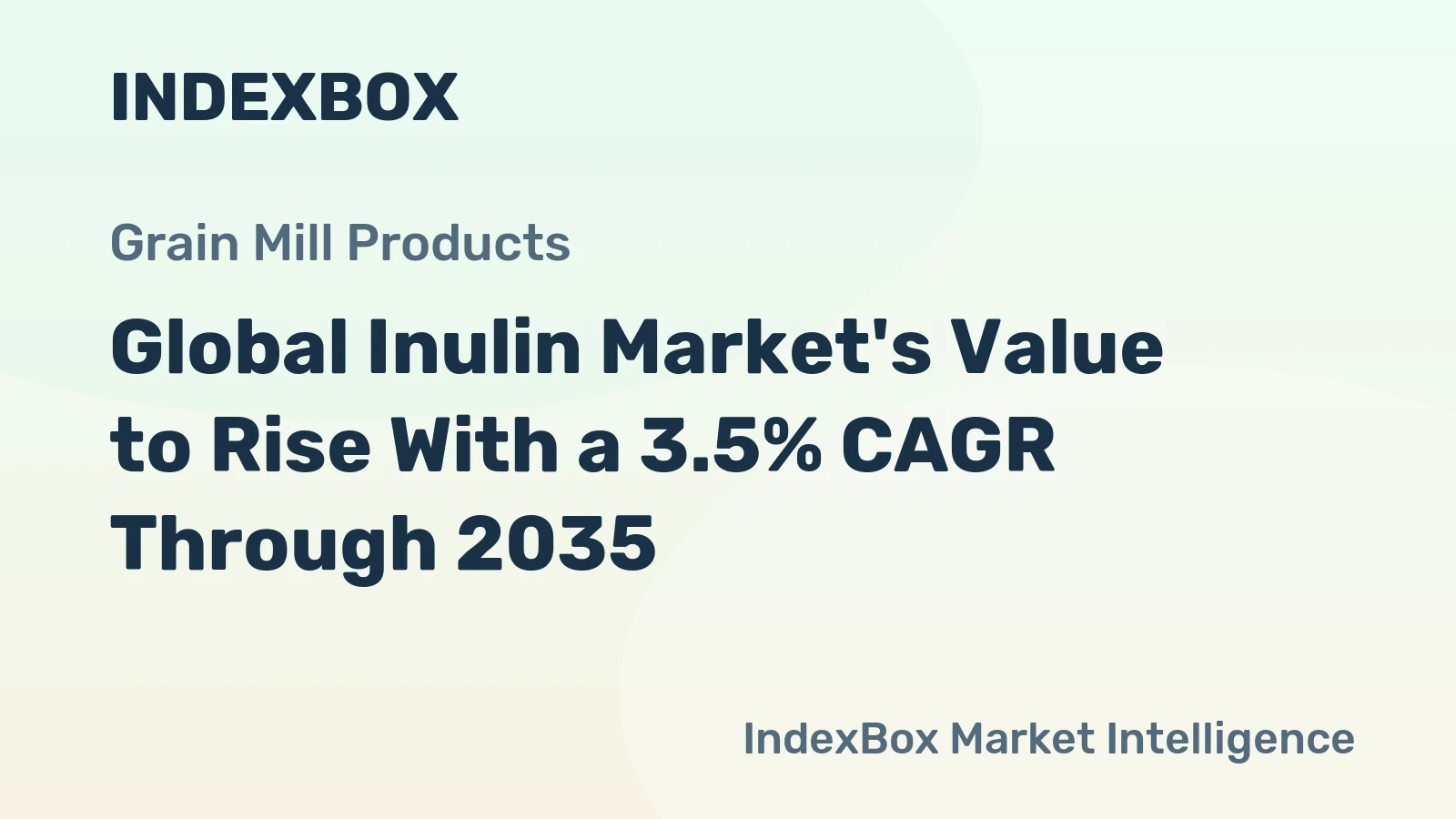 Global Inulin Market's Value to Rise With a 3.5% CAGR Through 2035