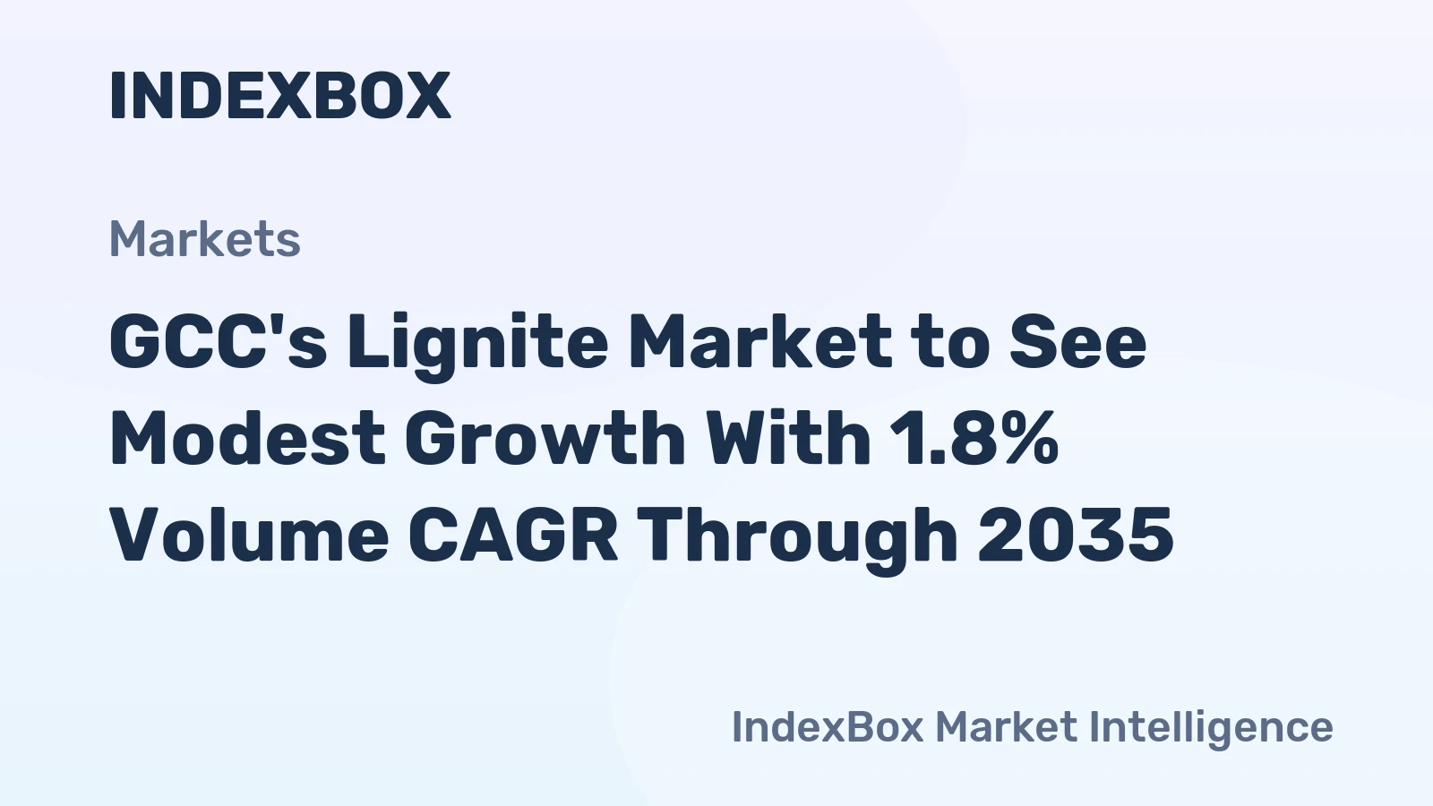 GCC's Lignite Market to See Modest Growth With 1.8% Volume CAGR Through 2035