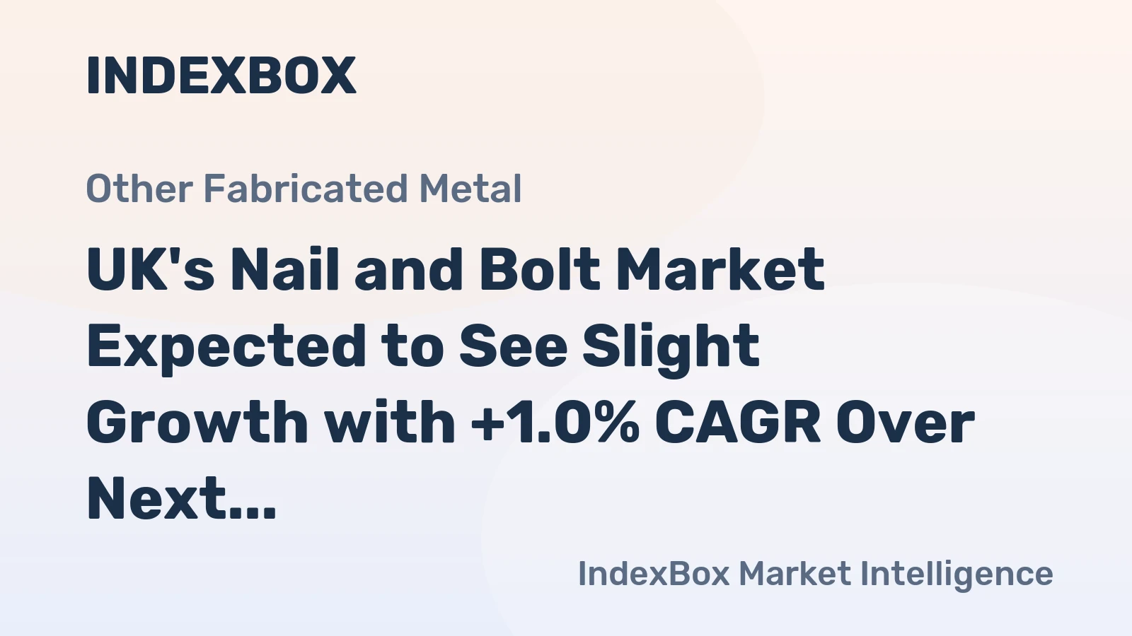 UK's Nail and Bolt Market Expected to See Slight Growth with +1.0% CAGR Over Next Decade