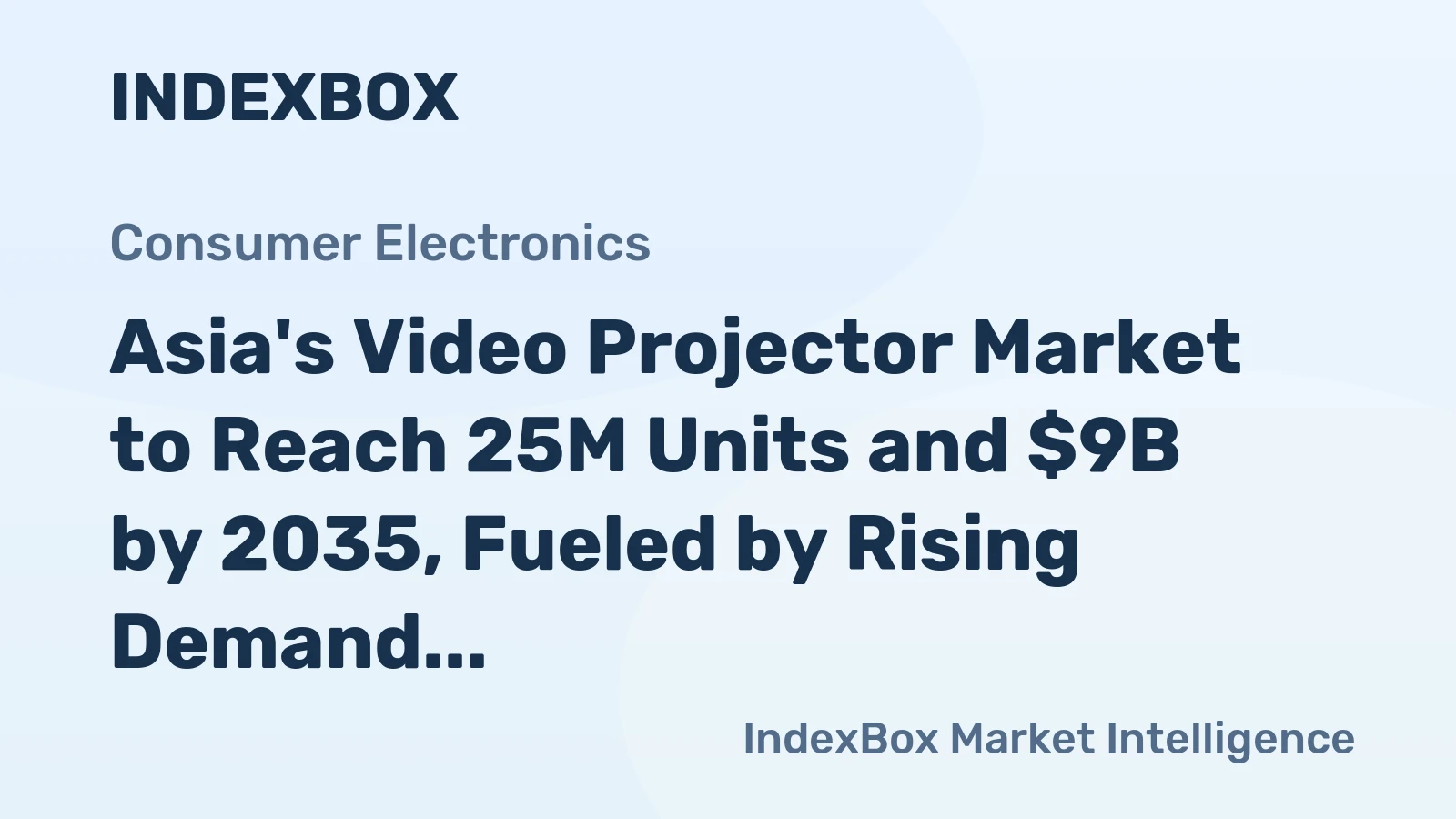Asia's Video Projector Market to Reach 25M Units and $9B by 2035, Fueled by Rising Demand