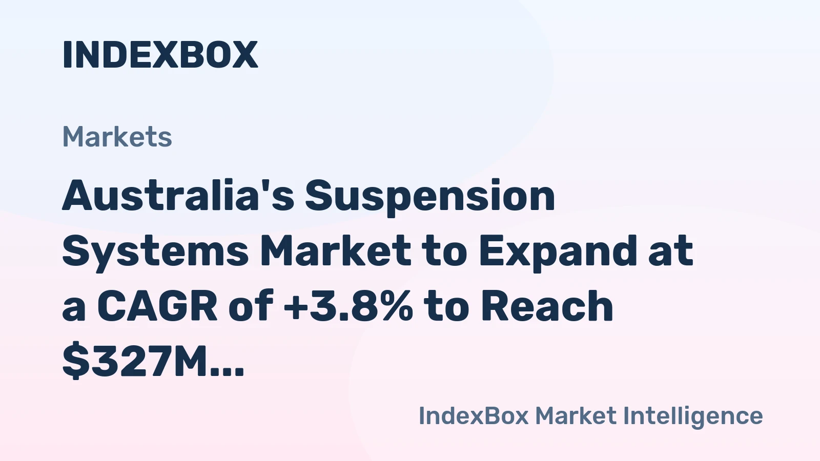 Australia's Suspension Systems Market to Expand at a CAGR of +3.8% to Reach $327M by 2035