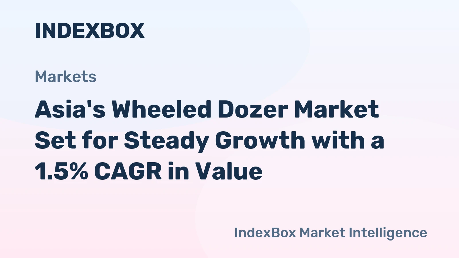 Asia's Wheeled Dozer Market Set for Steady Growth with a 1.5% CAGR in Value