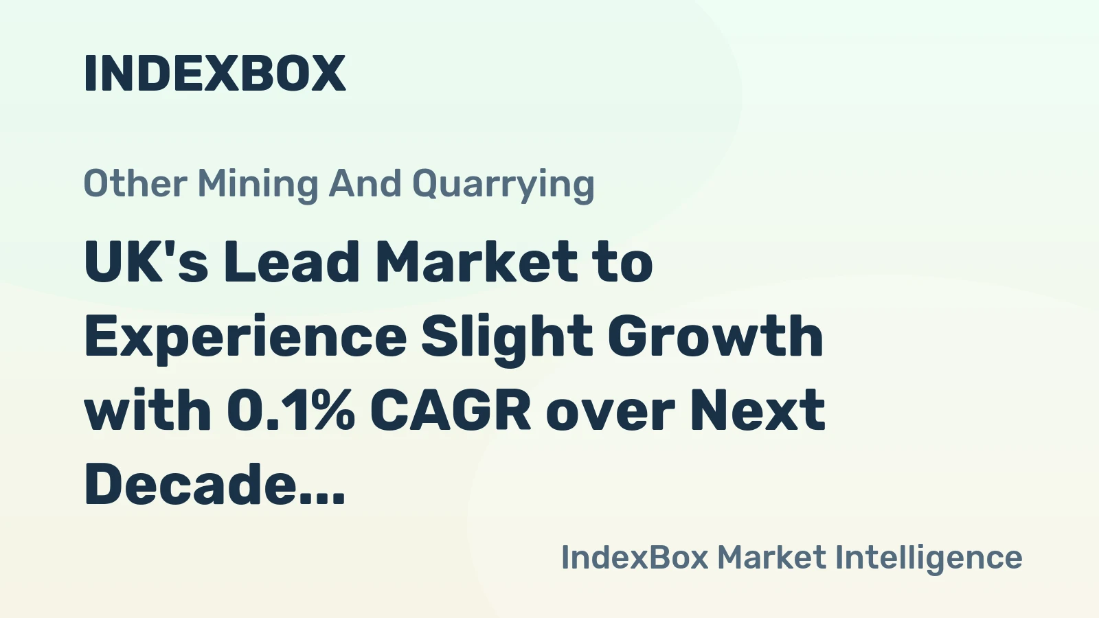UK's Lead Market to Experience Slight Growth with 0.1% CAGR over Next Decade
