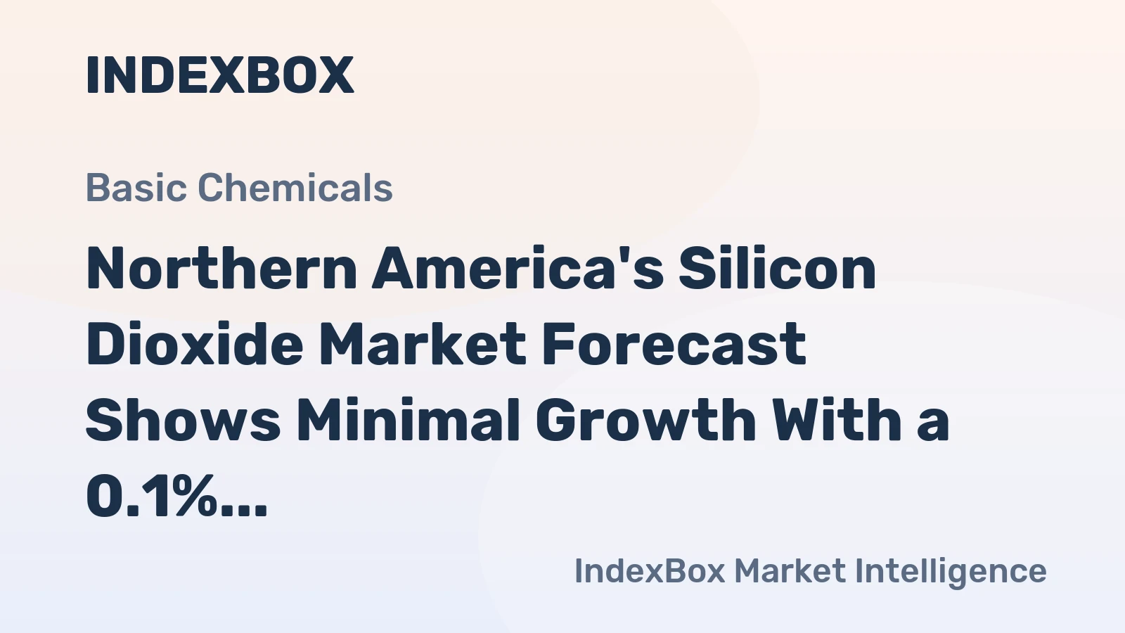 Northern America's Silicon Dioxide Market Forecast Shows Minimal Growth With a 0.1% Volume CAGR Through 2035