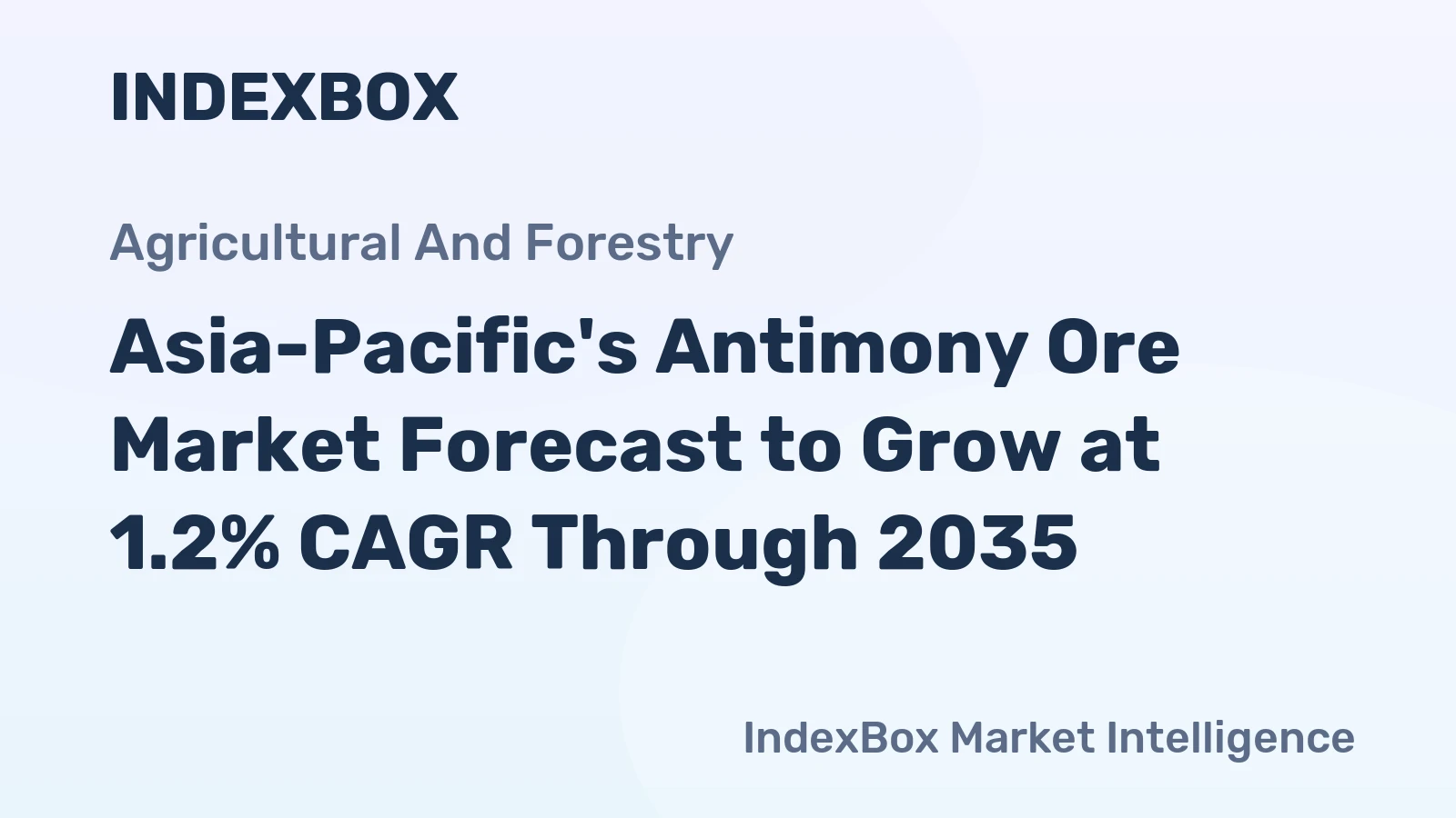 Asia-Pacific's Antimony Ore Market Forecast to Grow at 1.2% CAGR Through 2035