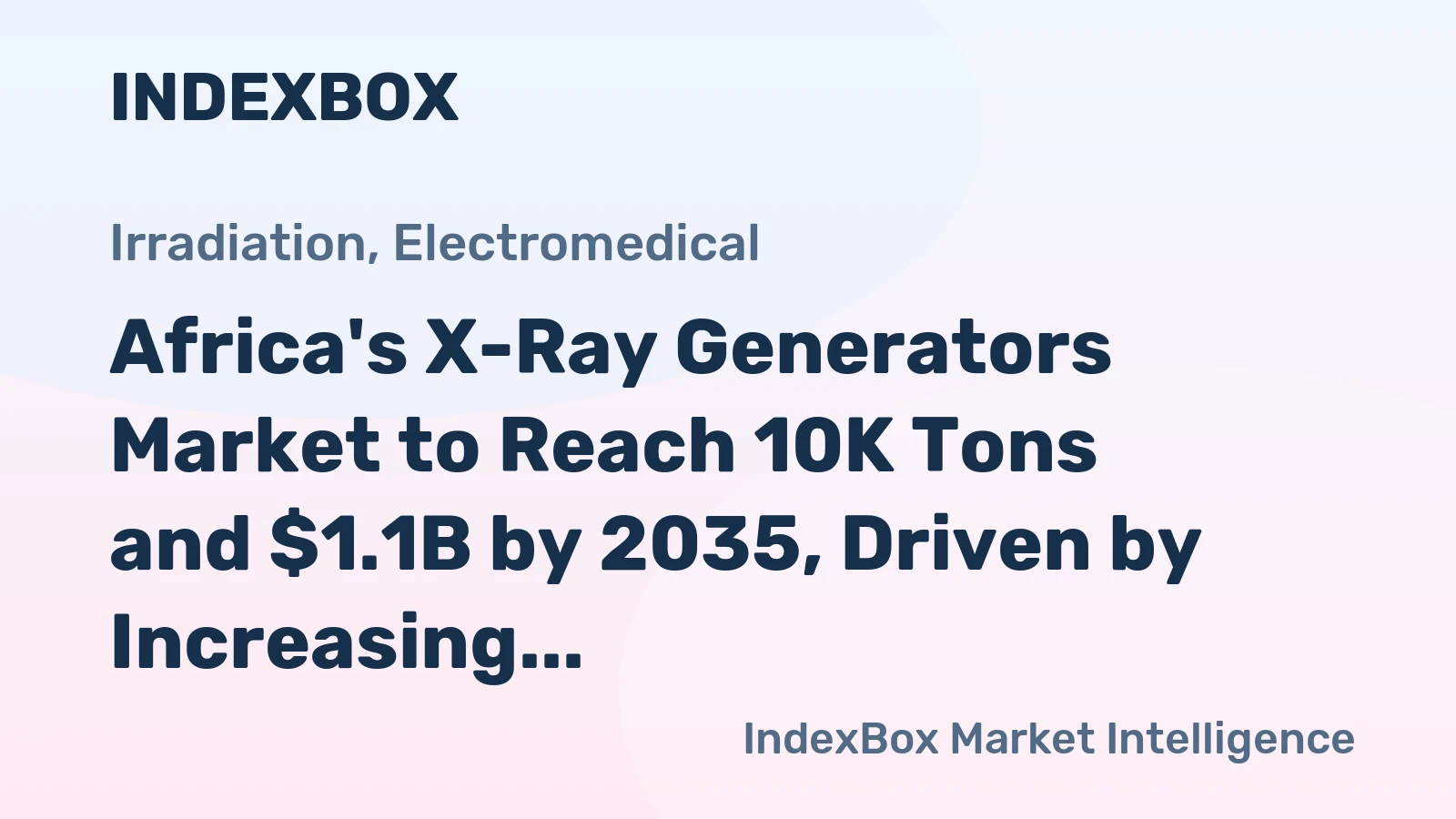 Africa's X-Ray Generators Market to Reach 10K Tons and $1.1B by 2035, Driven by Increasing Demand