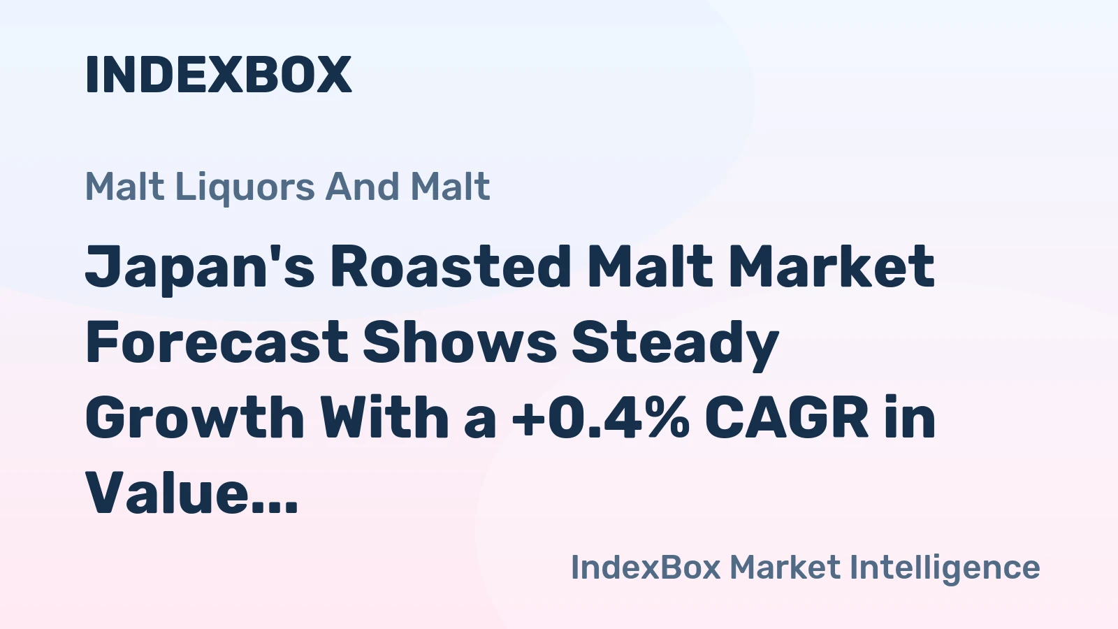 Japan's Roasted Malt Market Forecast Shows Steady Growth With a +0.4% CAGR in Value