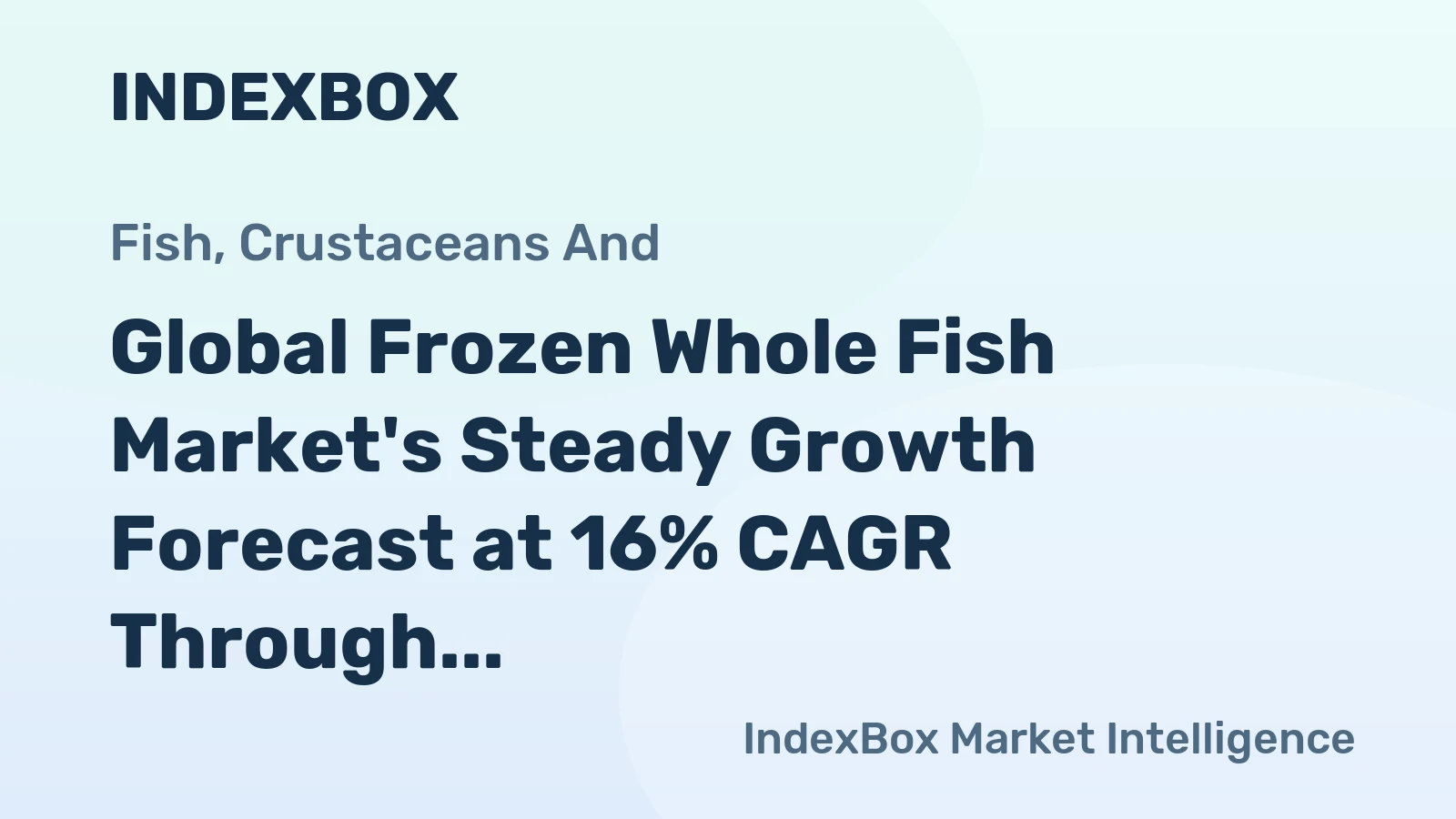 Global Frozen Whole Fish Market's Steady Growth Forecast at 16% CAGR Through 2035