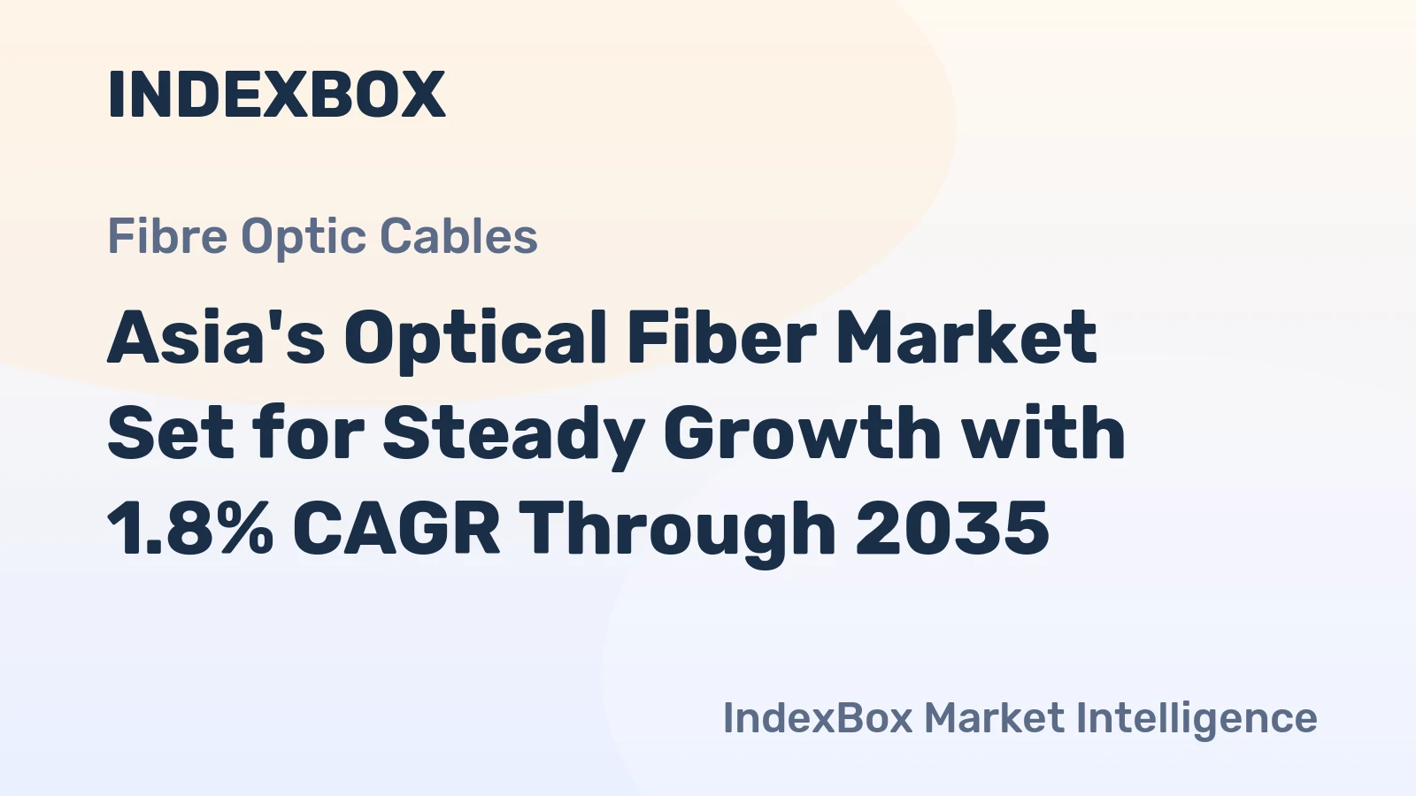 Asia's Optical Fiber Market Set for Steady Growth with 1.8% CAGR Through 2035