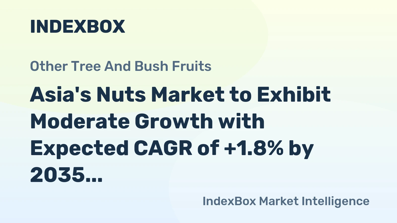 Asia's Nuts Market to Exhibit Moderate Growth with Expected CAGR of +1.8% by 2035