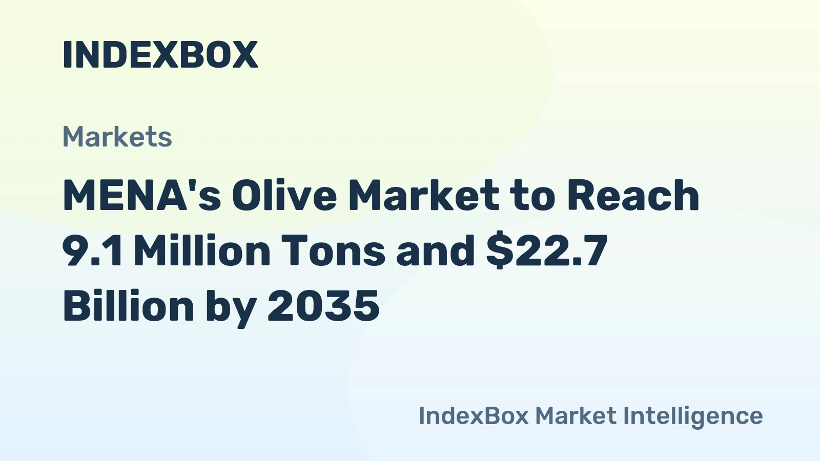 MENA's Olive Market to Reach 9.1 Million Tons and $22.7 Billion by 2035