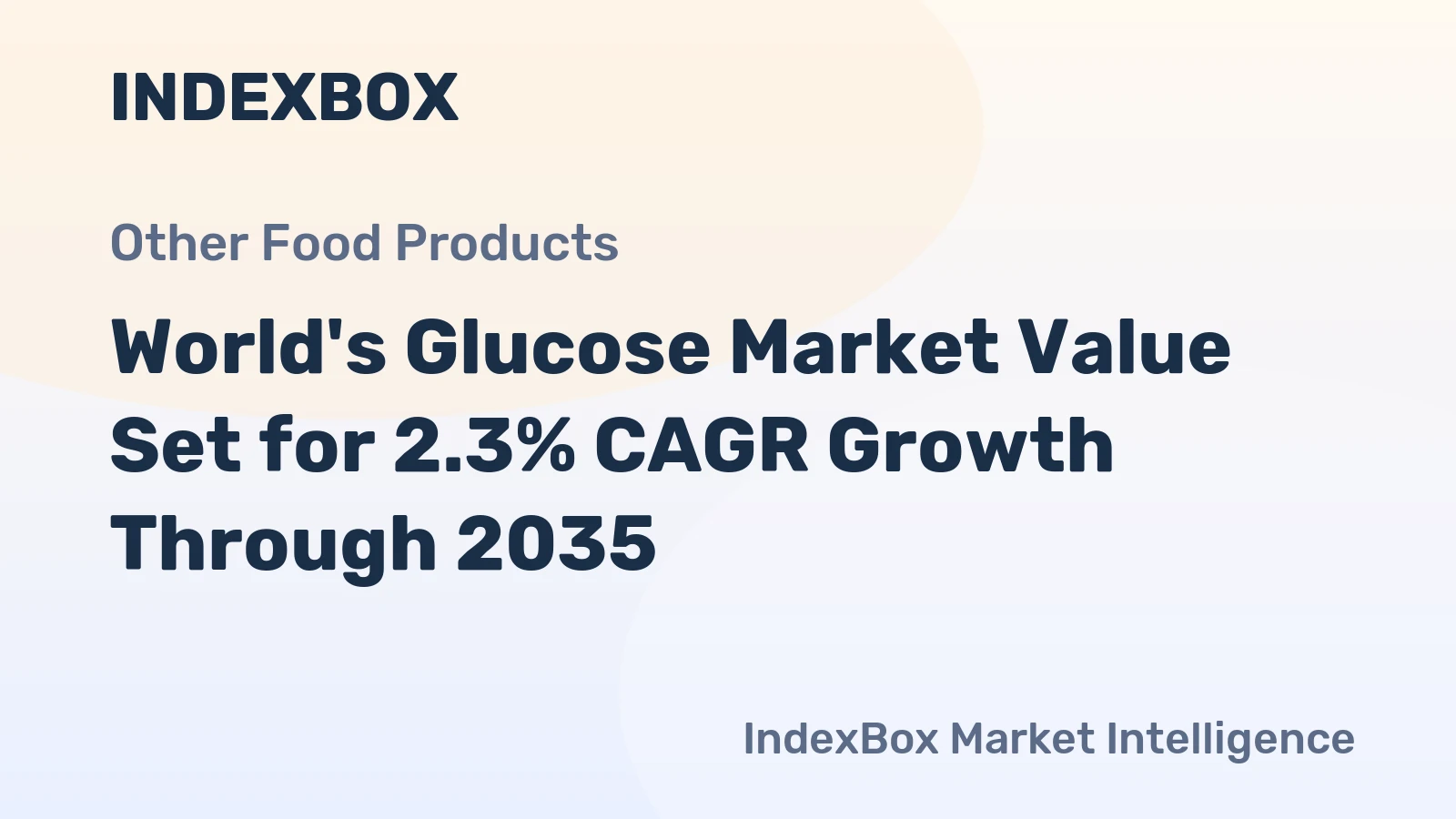 World's Glucose Market Value Set for 2.3% CAGR Growth Through 2035