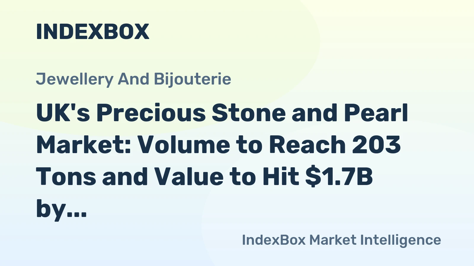 UK's Precious Stone and Pearl Market: Volume to Reach 203 Tons and Value to Hit $1.7B by 2035
