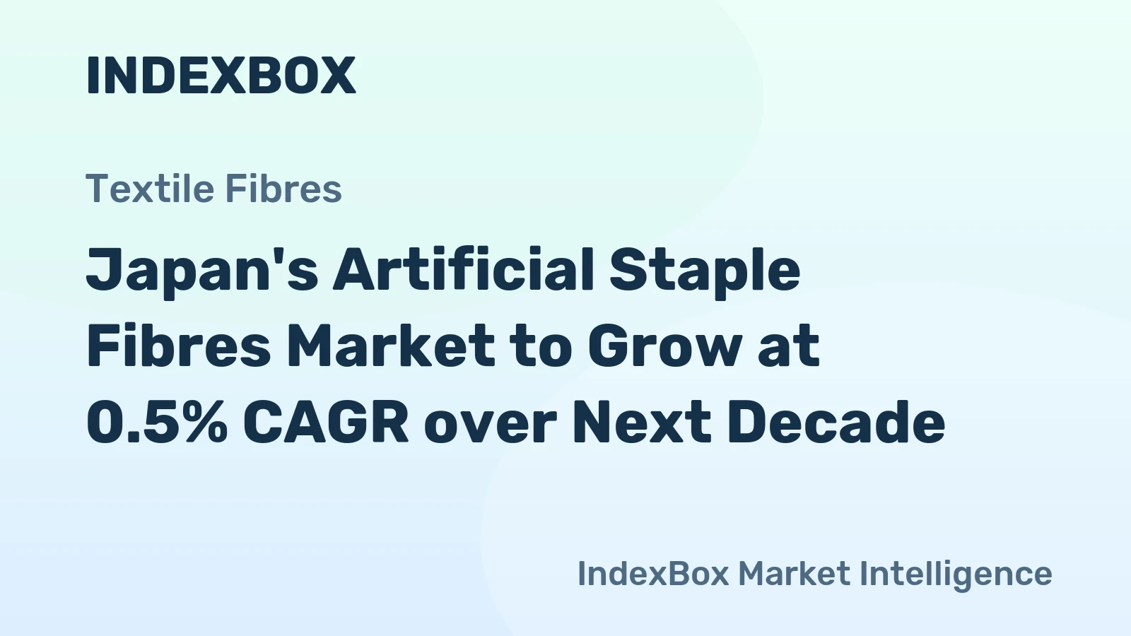Japan's Artificial Staple Fibres Market to Grow at 0.5% CAGR over Next Decade