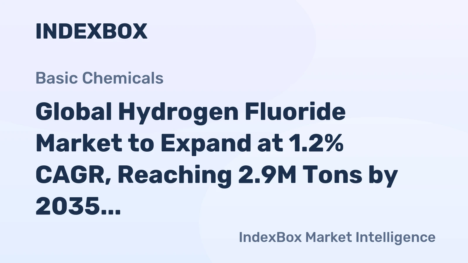 Global Hydrogen Fluoride Market to Expand at 1.2% CAGR, Reaching 2.9M Tons by 2035