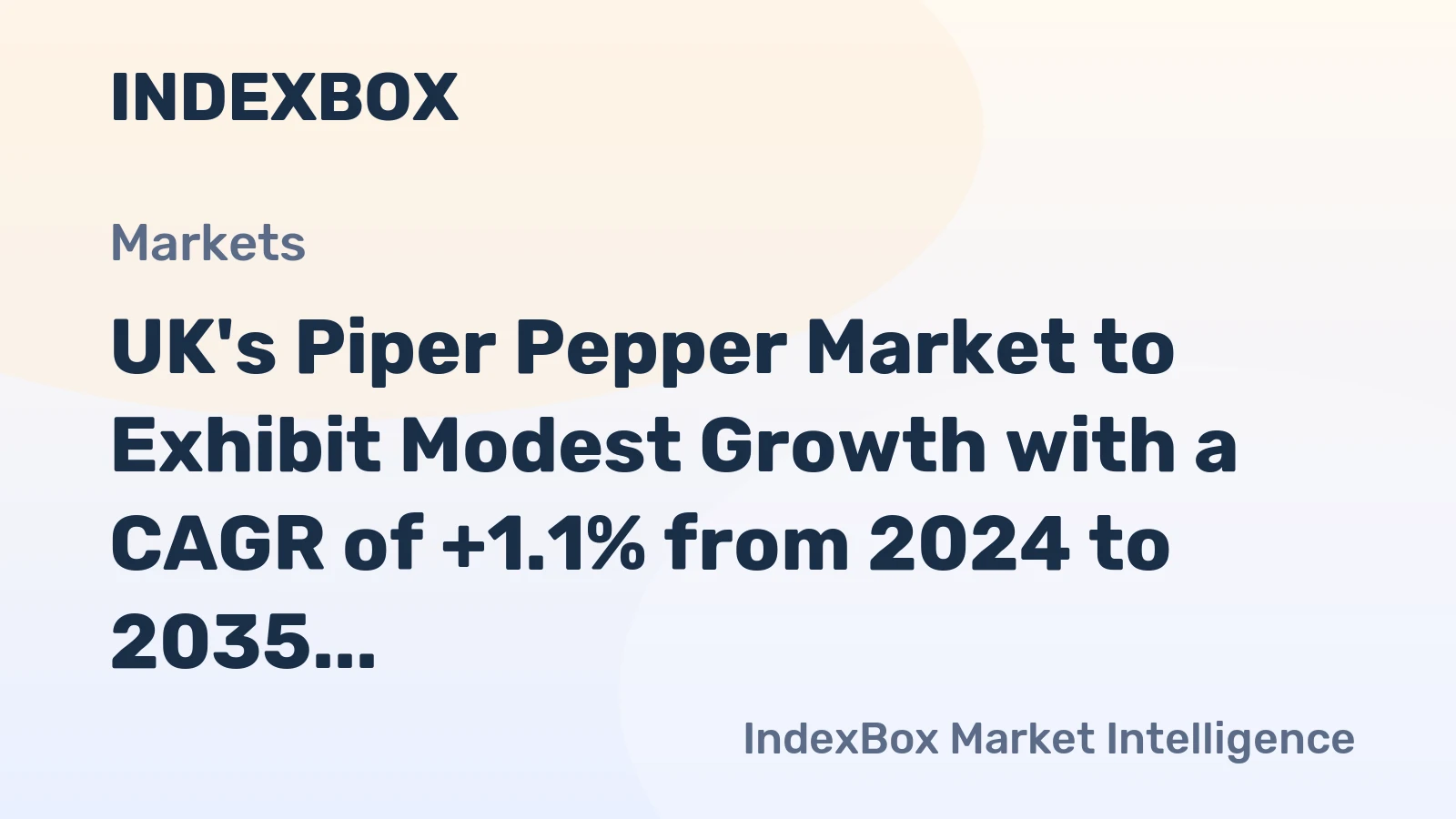 UK's Piper Pepper Market to Exhibit Modest Growth with a CAGR of +1.1% from 2024 to 2035