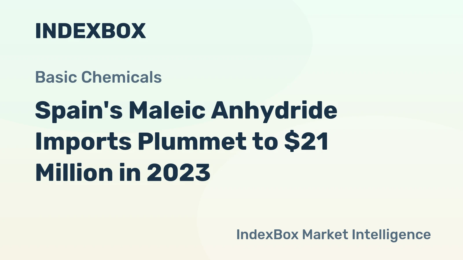 Spain's Maleic Anhydride Imports Plummet to $21 Million in 2023