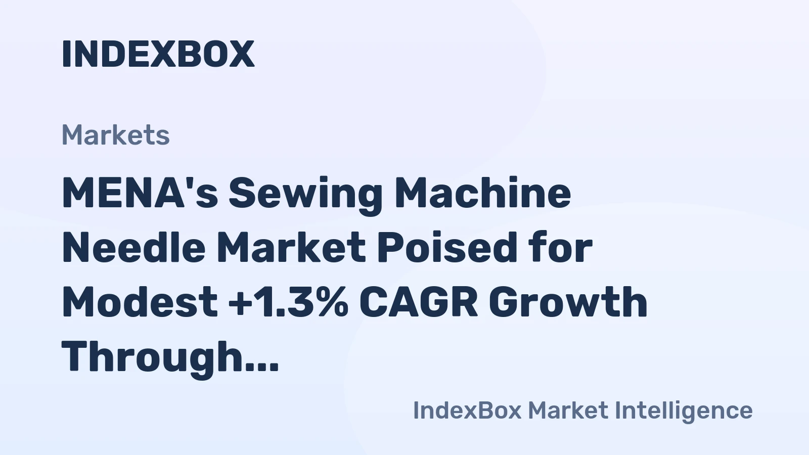 MENA's Sewing Machine Needle Market Poised for Modest +1.3% CAGR Growth Through 2035