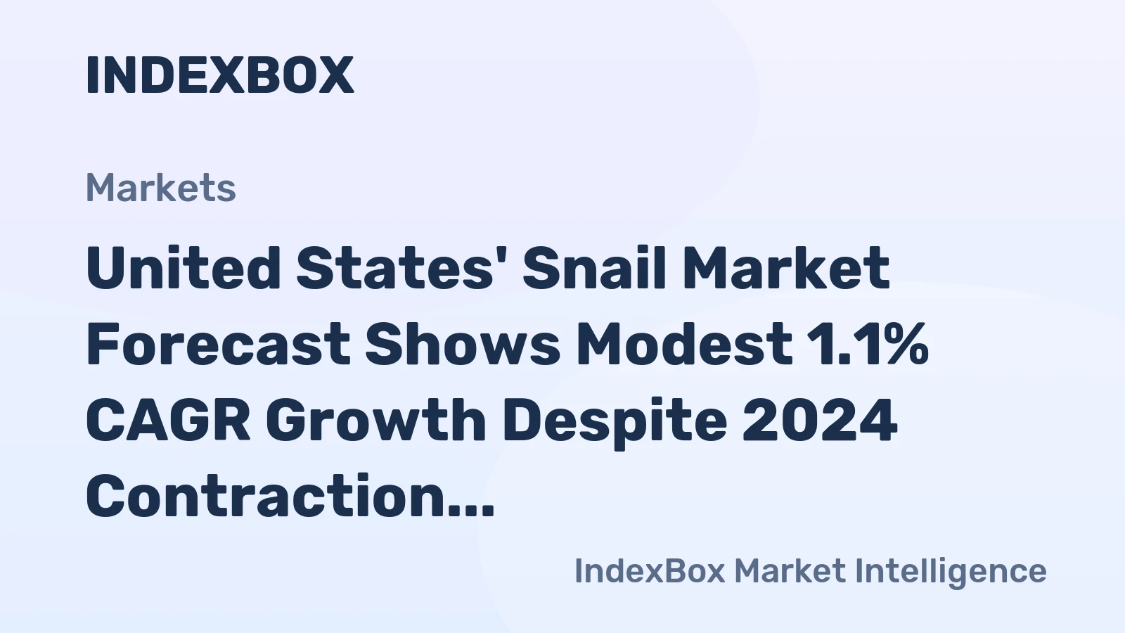 United States' Snail Market Forecast Shows Modest 1.1% CAGR Growth Despite 2024 Contraction