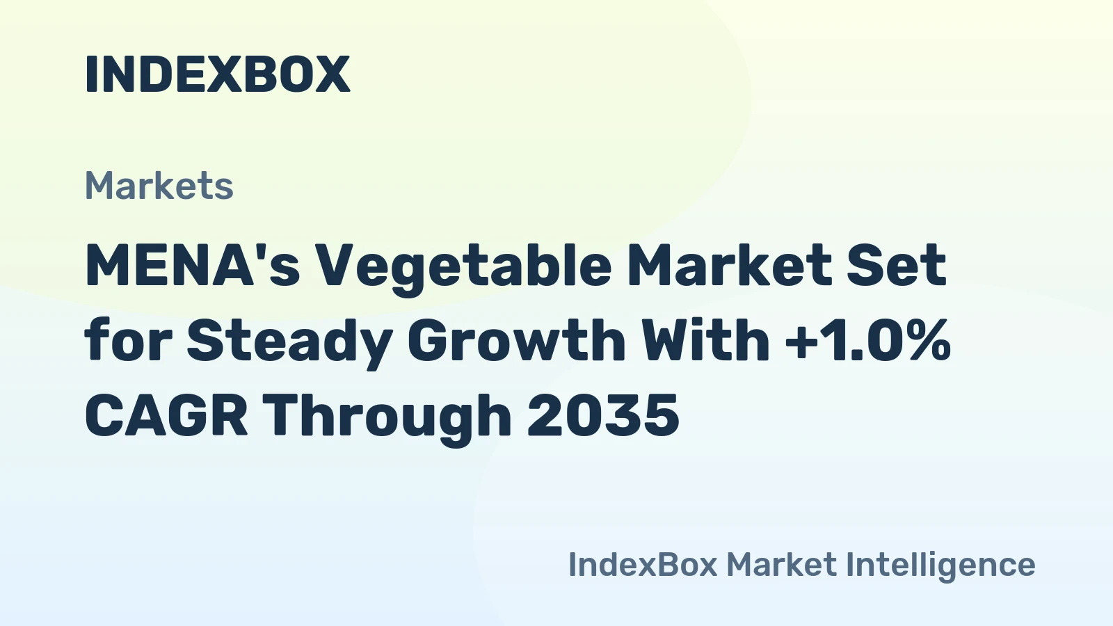 MENA's Vegetable Market Set for Steady Growth With +1.0% CAGR Through 2035