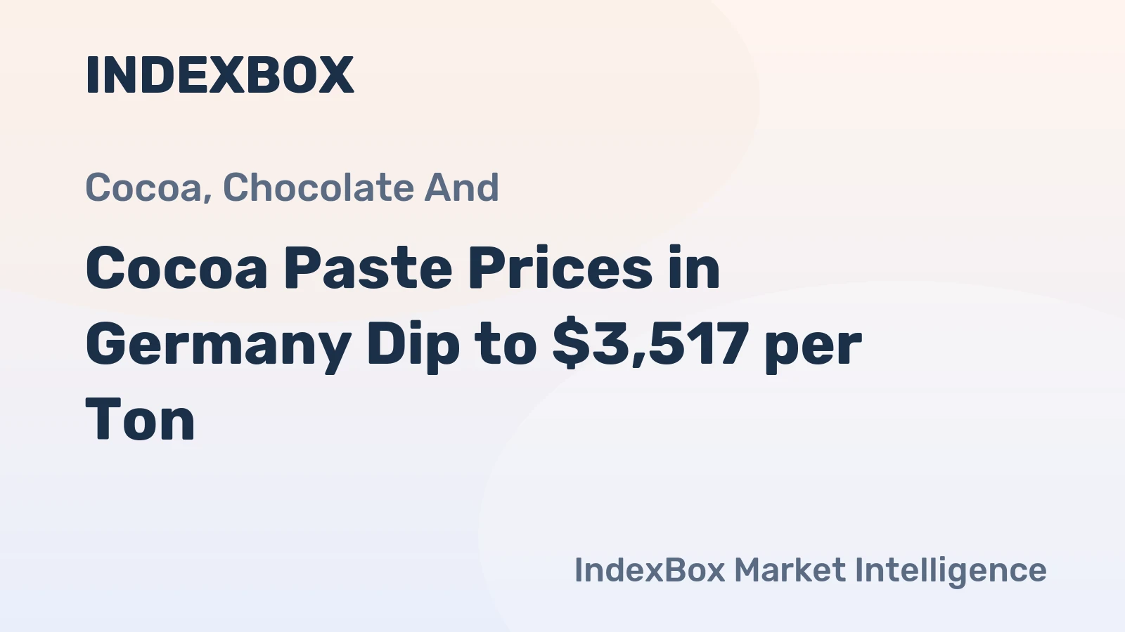 Cocoa Paste Prices in Germany Dip to $3,517 per Ton
