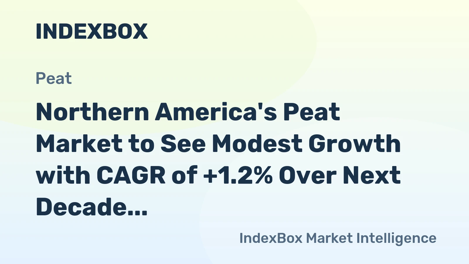 Northern America's Peat Market to See Modest Growth with CAGR of +1.2% Over Next Decade