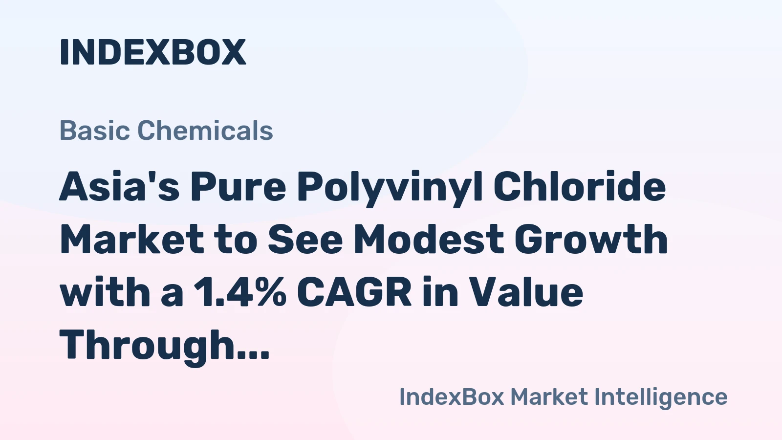 Asia's Pure Polyvinyl Chloride Market to See Modest Growth with a 1.4% CAGR in Value Through 2035