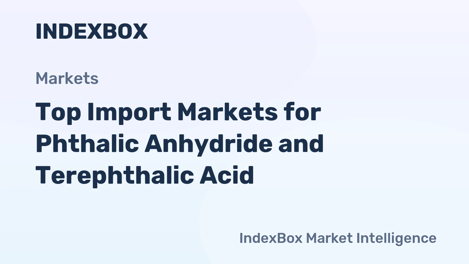 Top Import Markets for Phthalic Anhydride and Terephthalic Acid