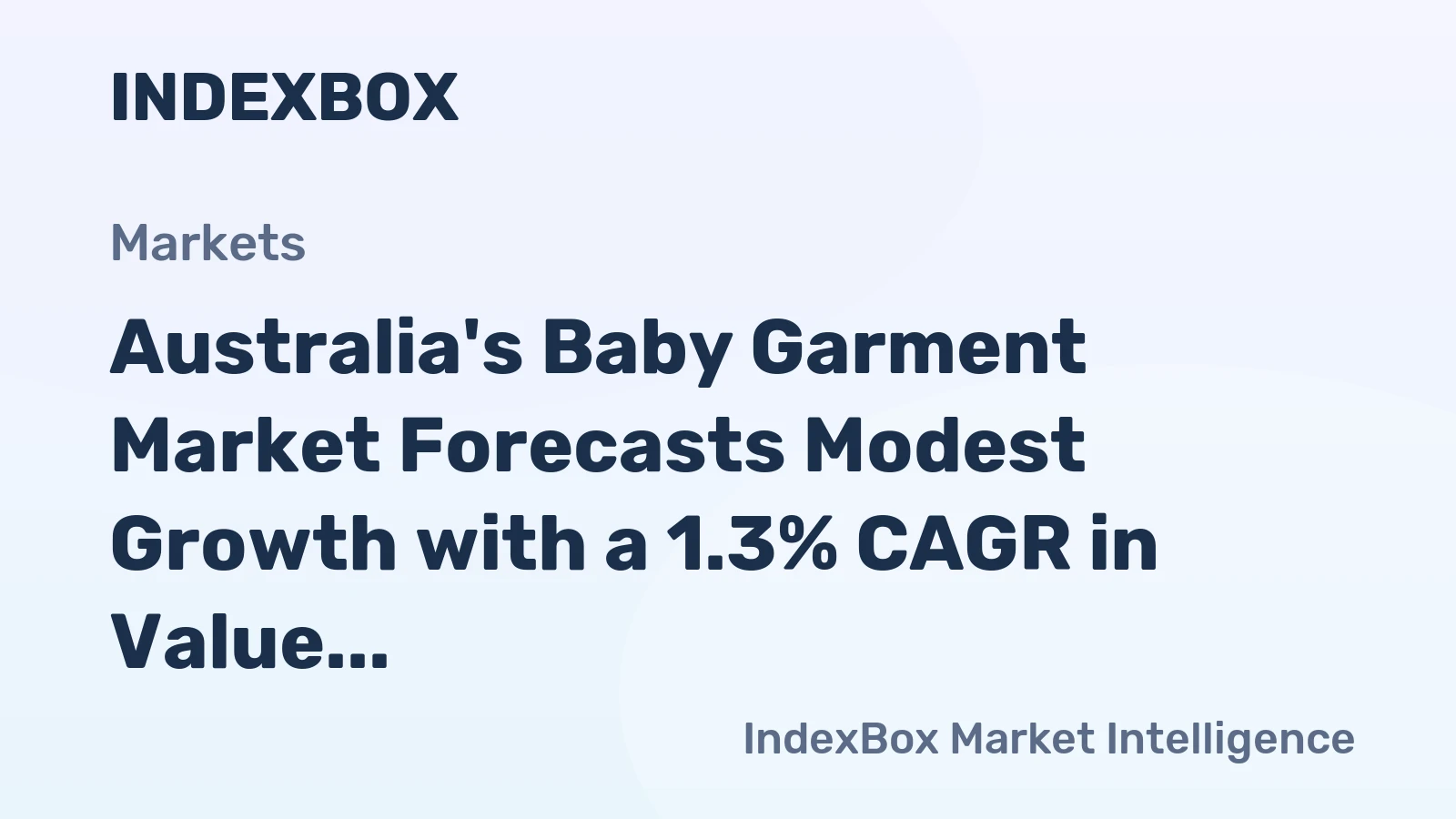 Australia's Baby Garment Market Forecasts Modest Growth with a 1.3% CAGR in Value Through 2035